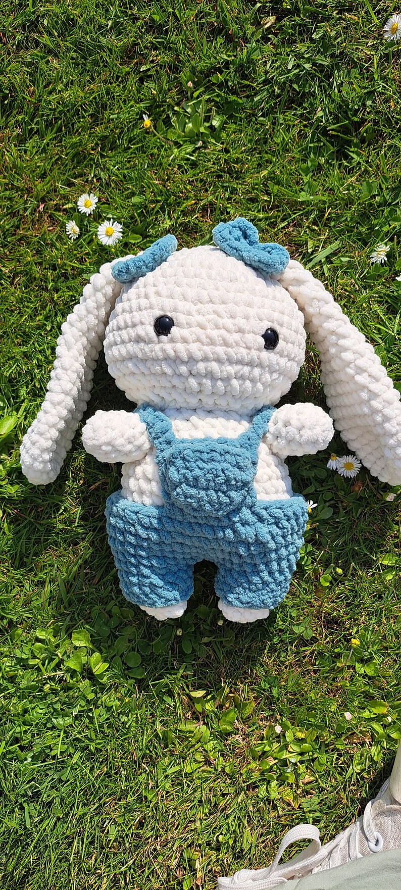 Crochet Bunny in Overalls Cute Handmade Keepsake - Etsy