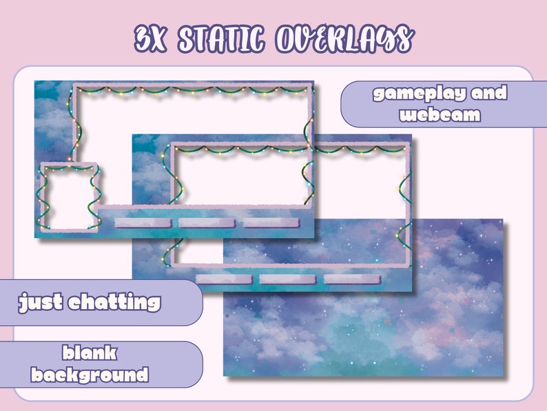 Christmas Twitch Overlay Bundle, Animated Holiday Twitch Bundle, Neon ...