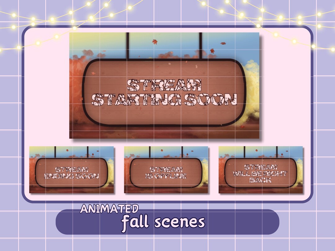ANIMATED Fall Twitch Scenes, Falling Leaves Twitch Scenes, Starting ...