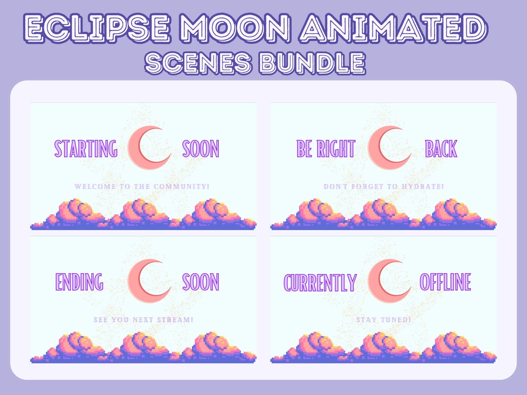 Animated Eclipse Twitch Scenes, Lo-fi Twitch Scenes, Animated Celestial ...