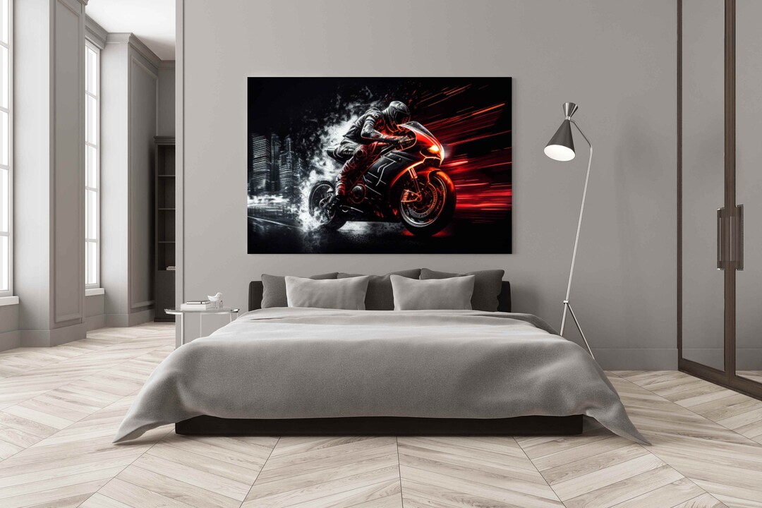 Color My Way | Wall Art PRINTABLE | Digital Art Decor | Motocycle Art ...