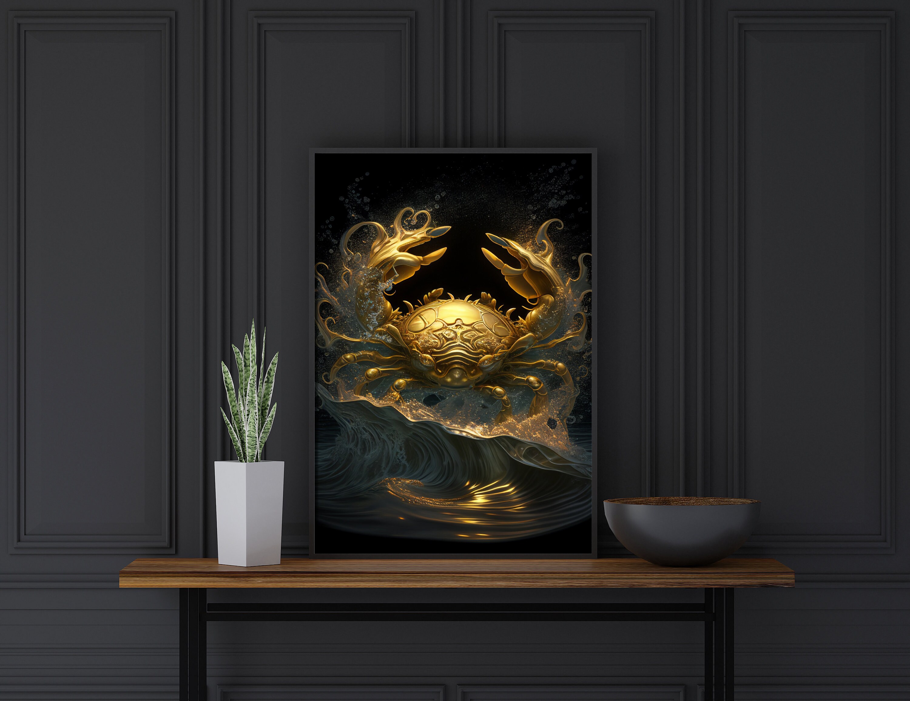 Cancer | Wall Art PRINTABLE | Digital Art Decor | Zodiac | Downloadable ...