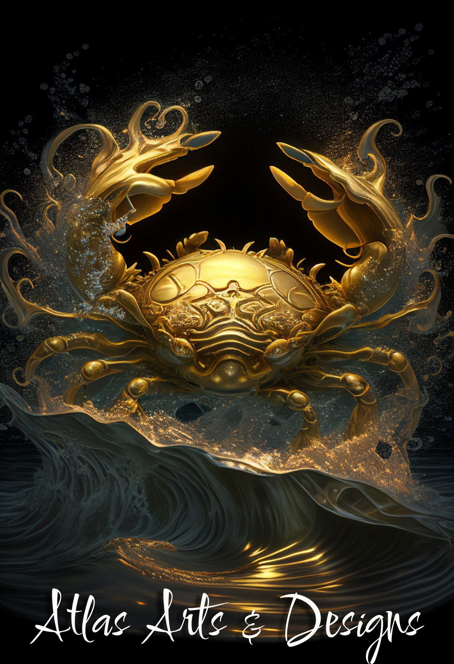 Cancer | Wall Art PRINTABLE | Digital Art Decor | Zodiac | Downloadable ...