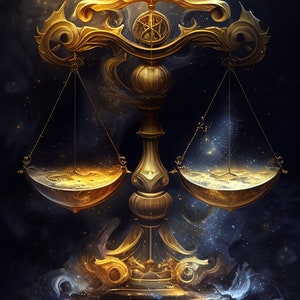 Libra | Wall Art PRINTABLE | Digital Art Decor | Zodiac | Downloadable ...