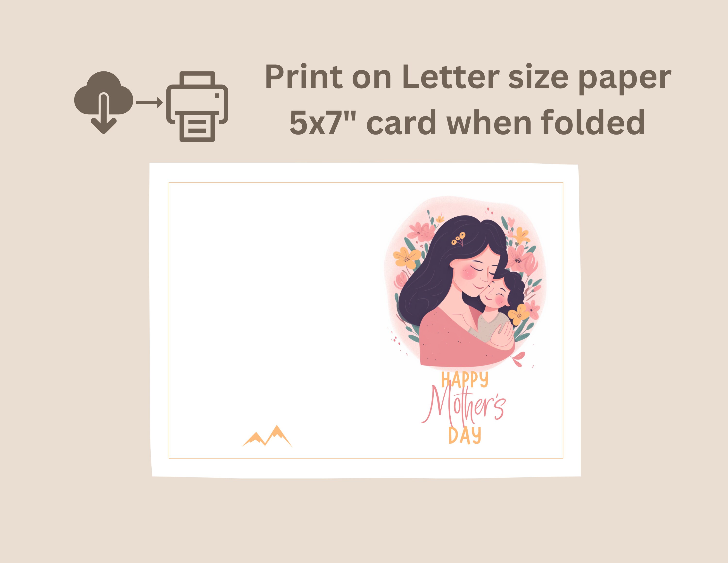 Printable Mother's Day Card | Mother's Day Card | Mother and Child Card ...