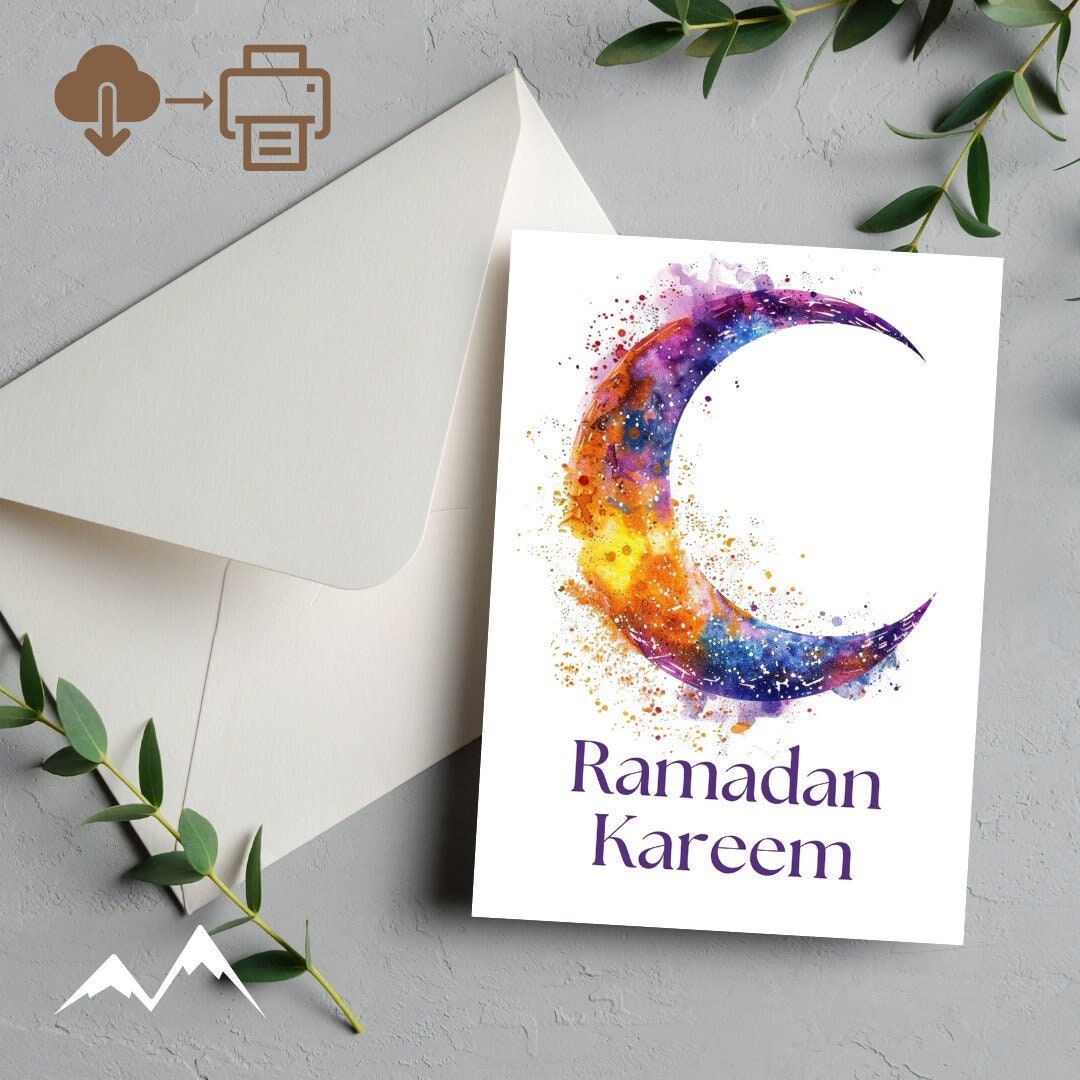 Ramadan Card #9 | Islamic Greeting Card | Celebrate Ramadhan | Digital ...