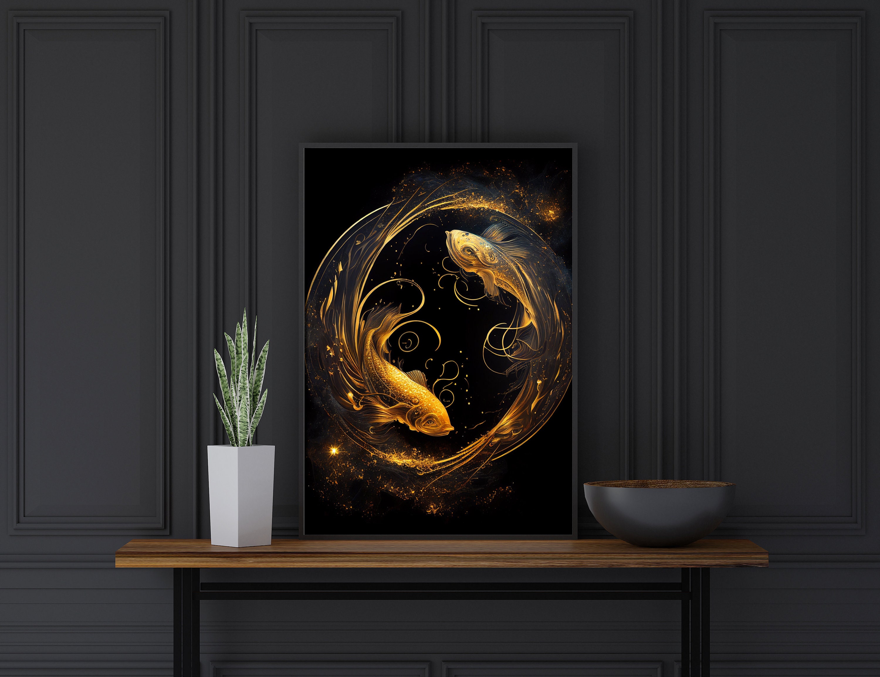 Pisces | Wall Art PRINTABLE | Digital Art Decor | Zodiac | Downloadable ...