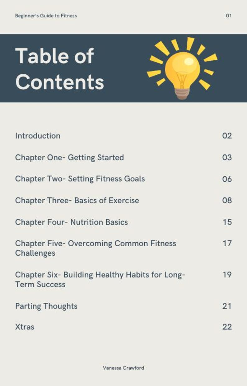 Beginner's Guide to Fitness - Etsy