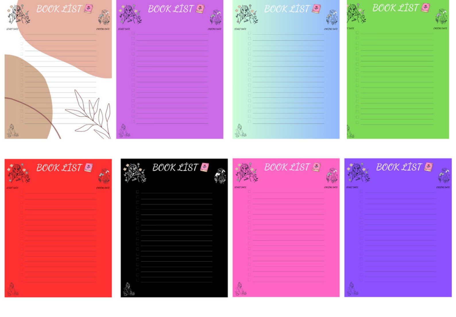 Book List Printable, Book Reading List, Book List Template, Book Worm ...