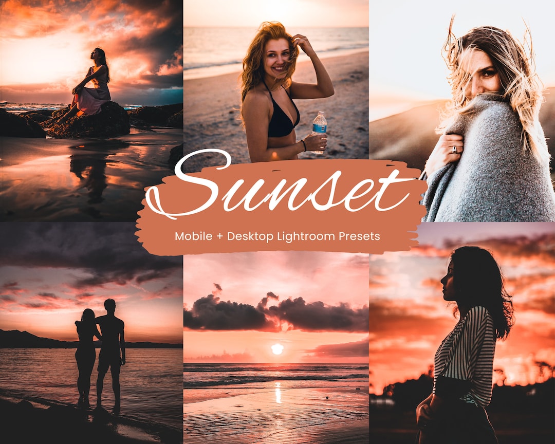 10 Sunset Lightroom Presets, Sunset Presets, Beach Presets, Summer ...