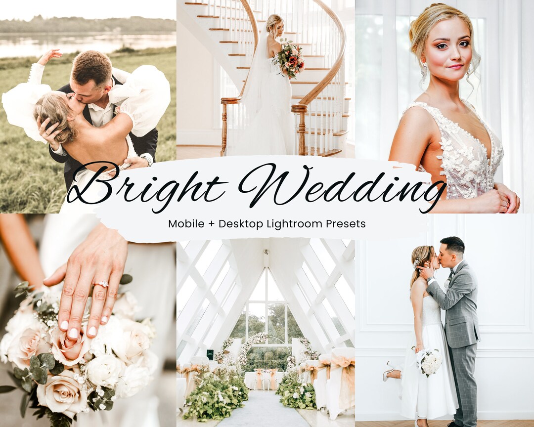25 Bright Wedding Lightroom Presets, Elegant Wedding Presets, Wedding ...