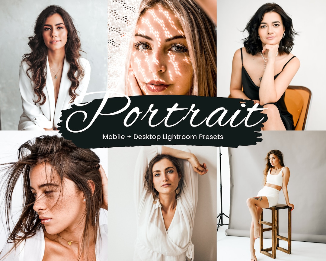 20 Portrait Lightroom Presets, Perfect Skin, Glow Presets, Studio Presets, Lightroom Mobile ...