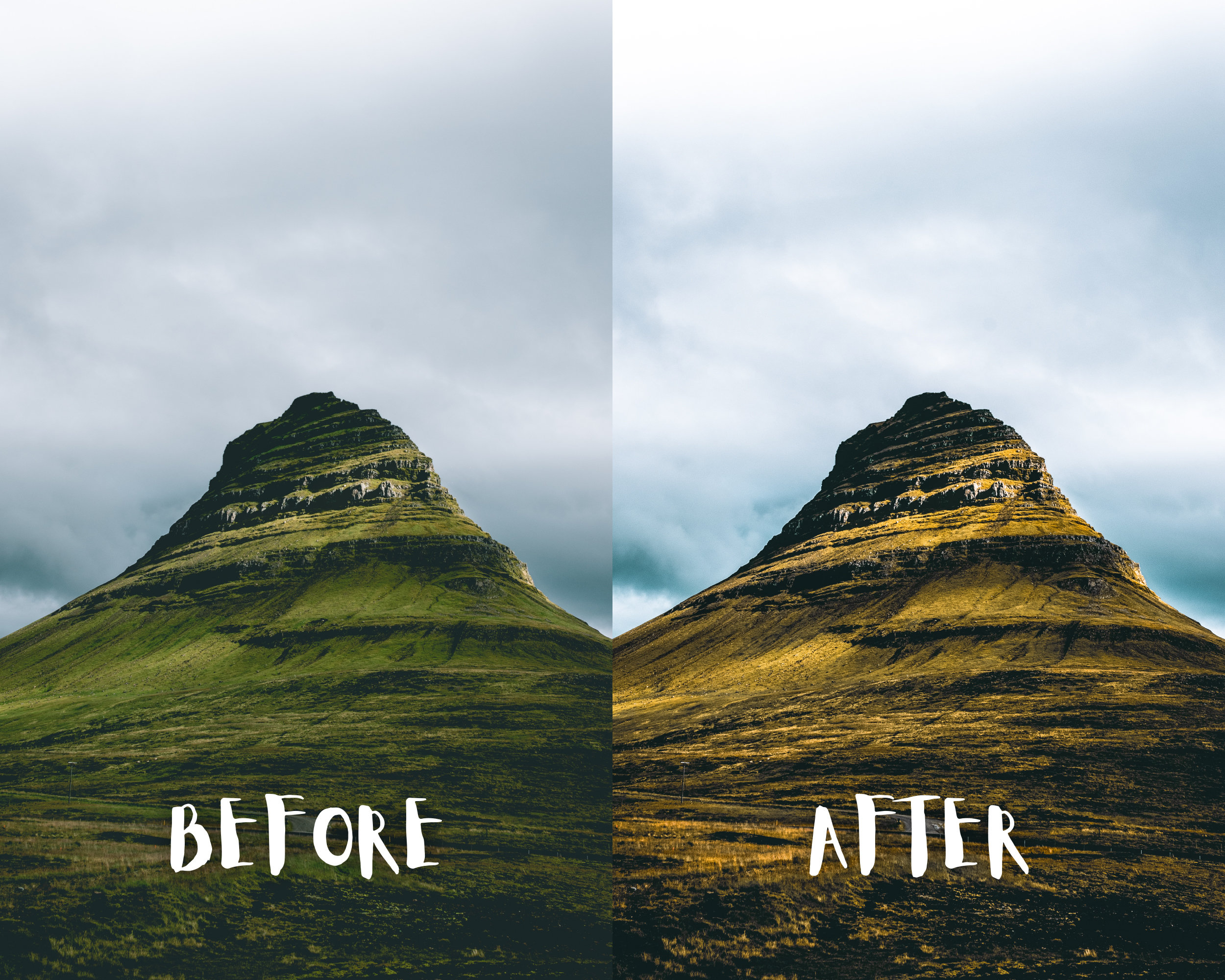 10 Cinematic Earthy Lightroom Presets, Iceland, Moody Nature, Earthy ...