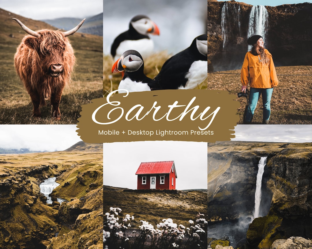 10 Cinematic Earthy Lightroom Presets, Iceland, Moody Nature, Earthy ...