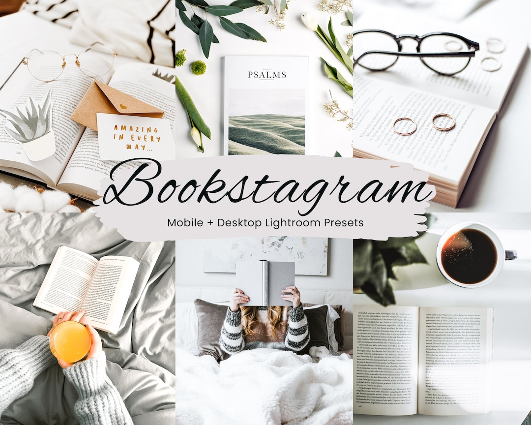 20 Bright Bookstagram Lightroom Preset, Bookstagram Filter, Book Preset ...