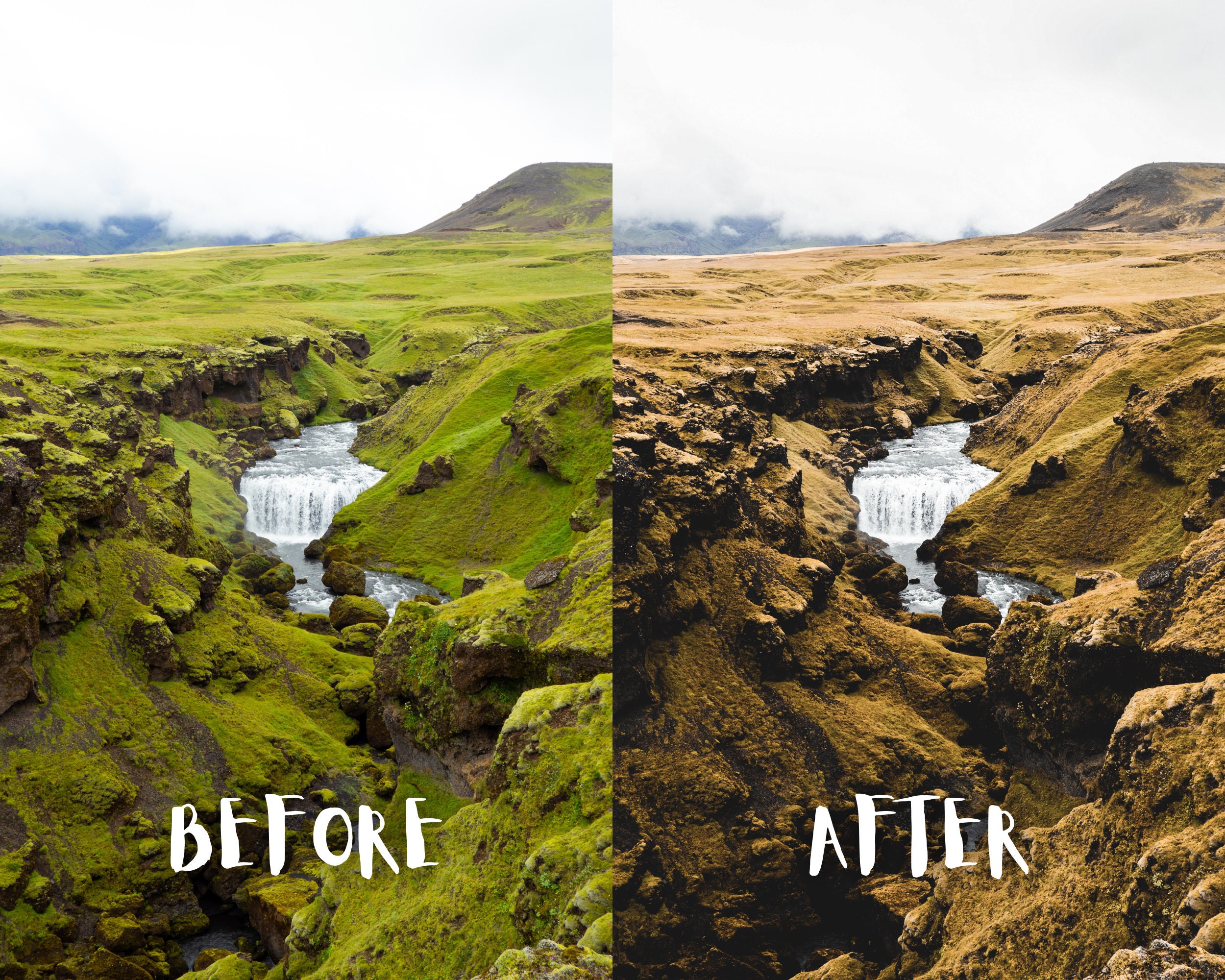 10 Cinematic Earthy Lightroom Presets, Iceland, Moody Nature, Earthy ...