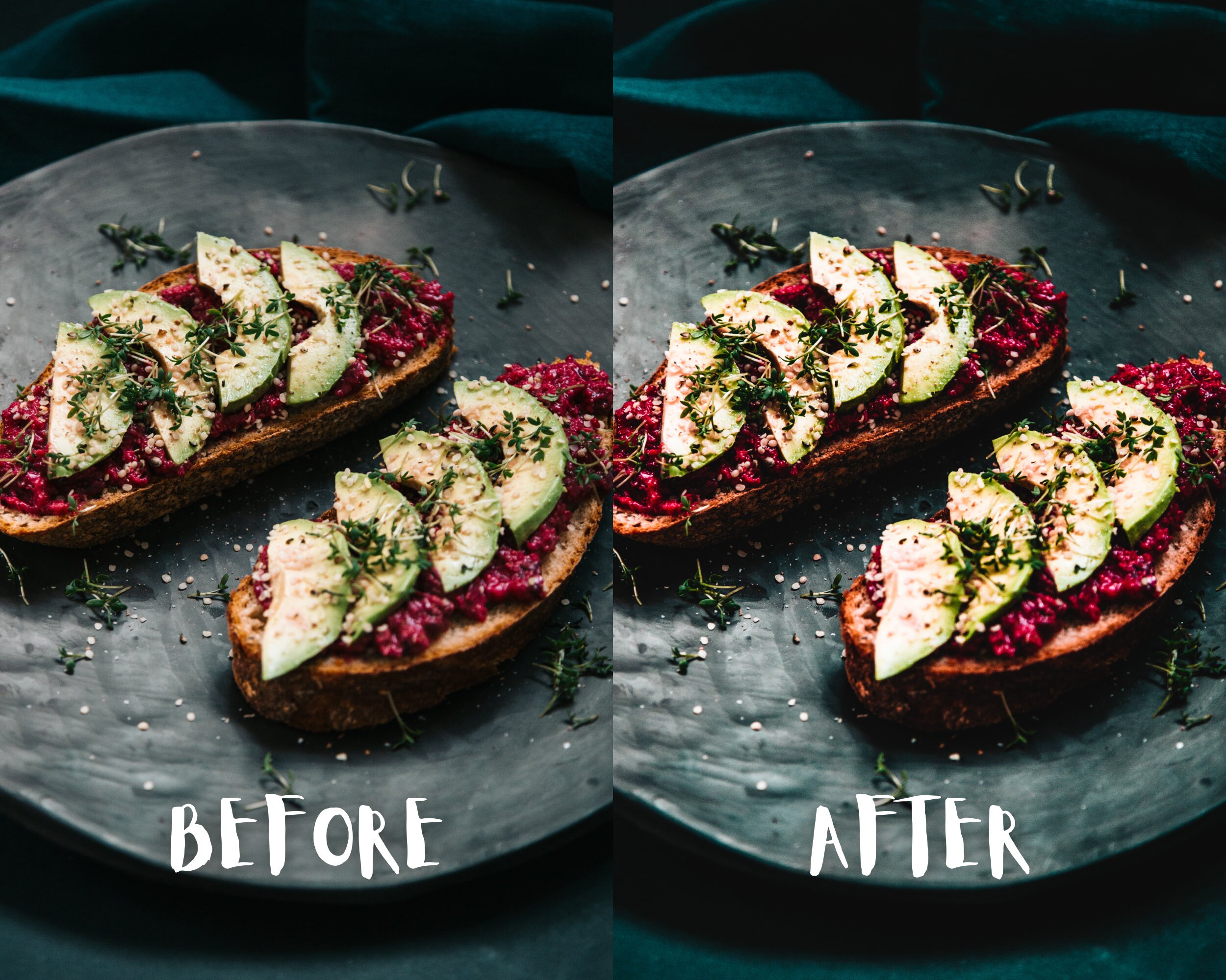 10 Moody Food Lightroom Presets, Food Presets, Dark Food Presets, Food ...