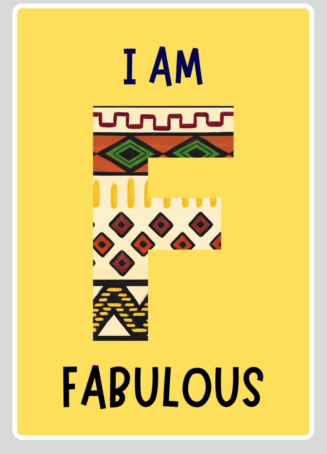 Vibrant ALPHABET Printable Flashcards, Positive AFFIRMATIONS: Toddlers ...