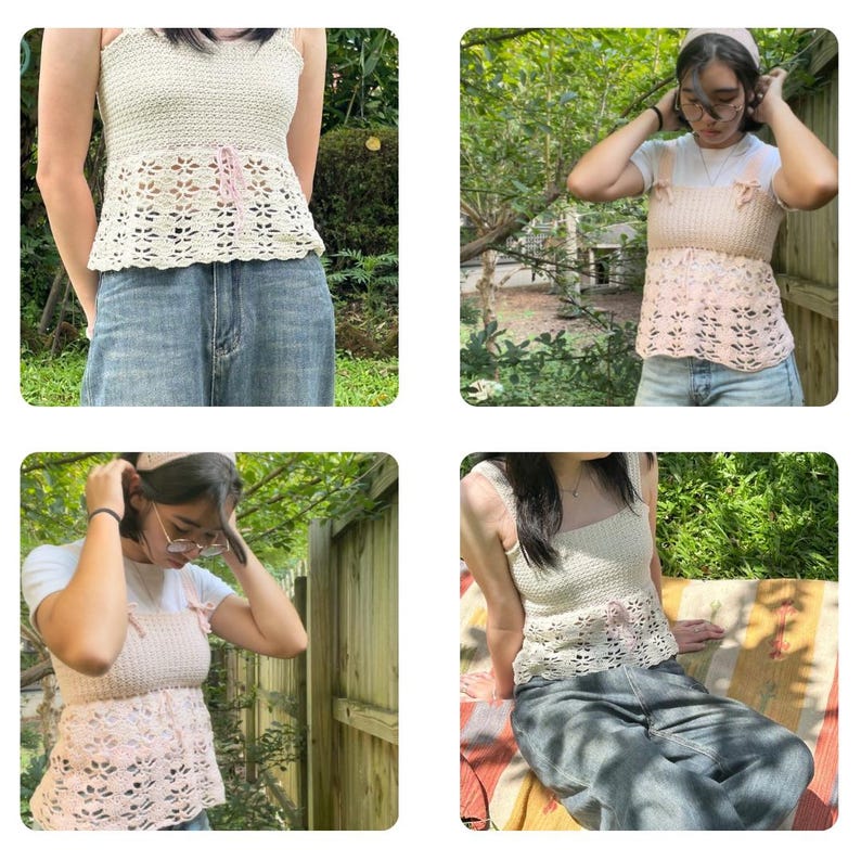 Asagao Babydoll Top Crochet PDF Pattern - Etsy