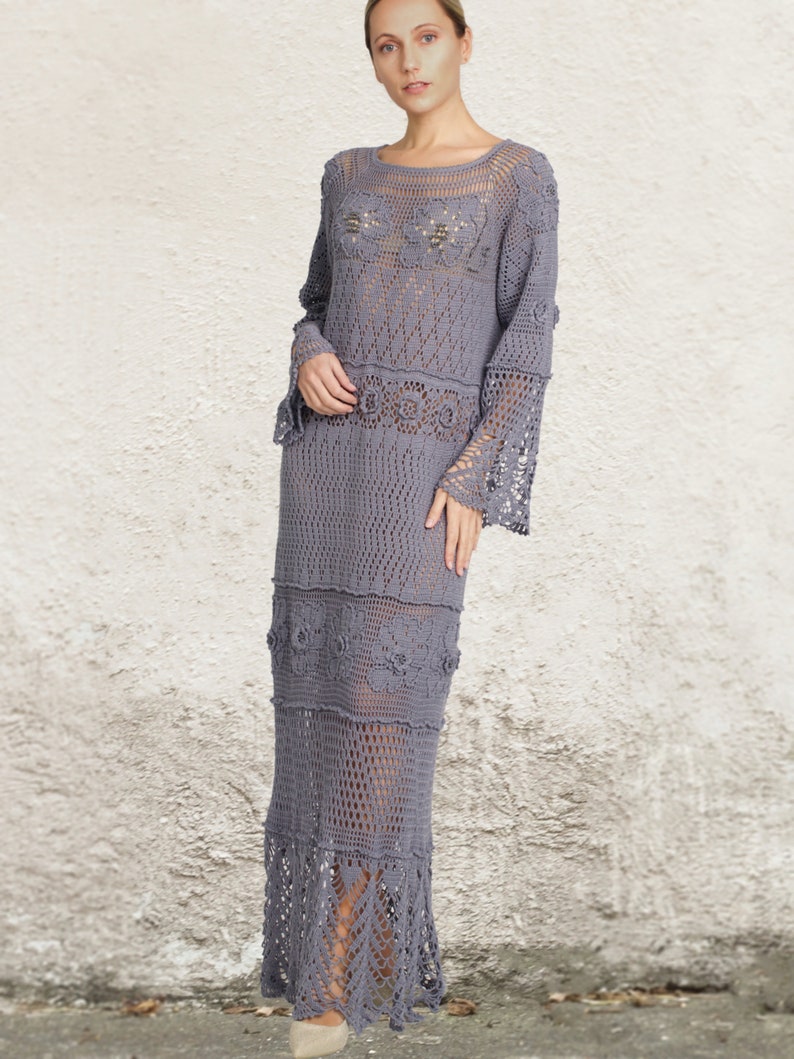 Sheer Maxi Summer Dress | Mesh Floral Shift Designer Gown | Unique ...