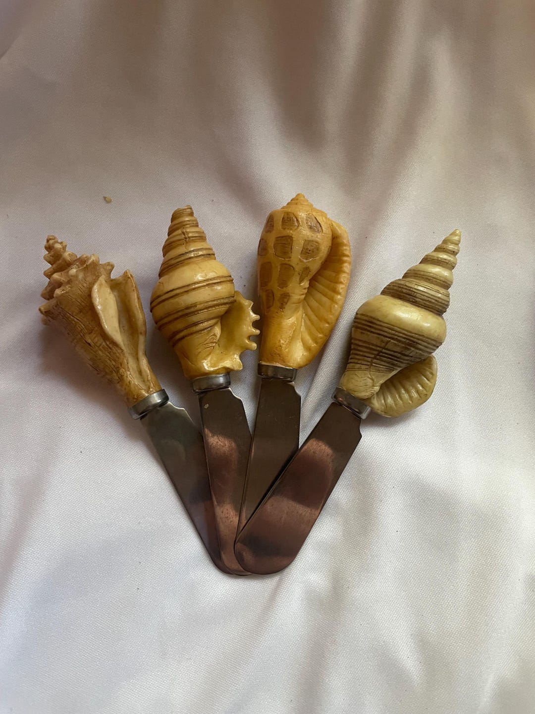 Vintage Seashell Cheese Spreaders – Set of 4 | Coastal Cottagecore ...