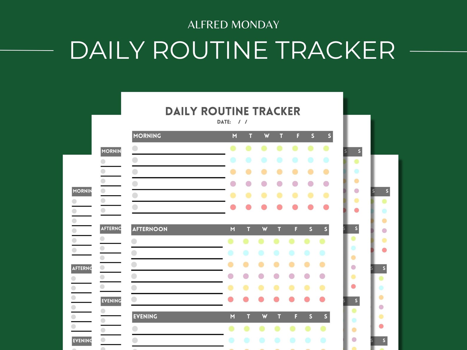Printable Daily Routine Tracker — PDF Habit Tracker — Task Lists ...
