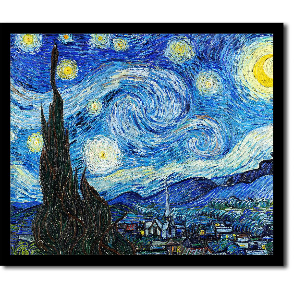 The Starry Night (1889) by Vincent Van Gogh - Hanging Canvas Art, With ...