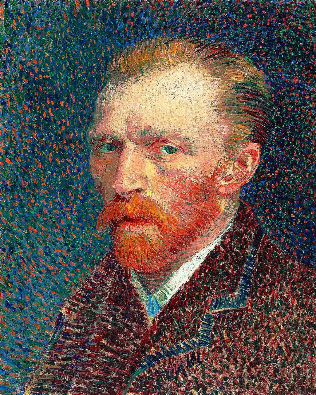 Self-portrait (1887) by Vincent Van Gogh - Hanging Canvas Art, With ...