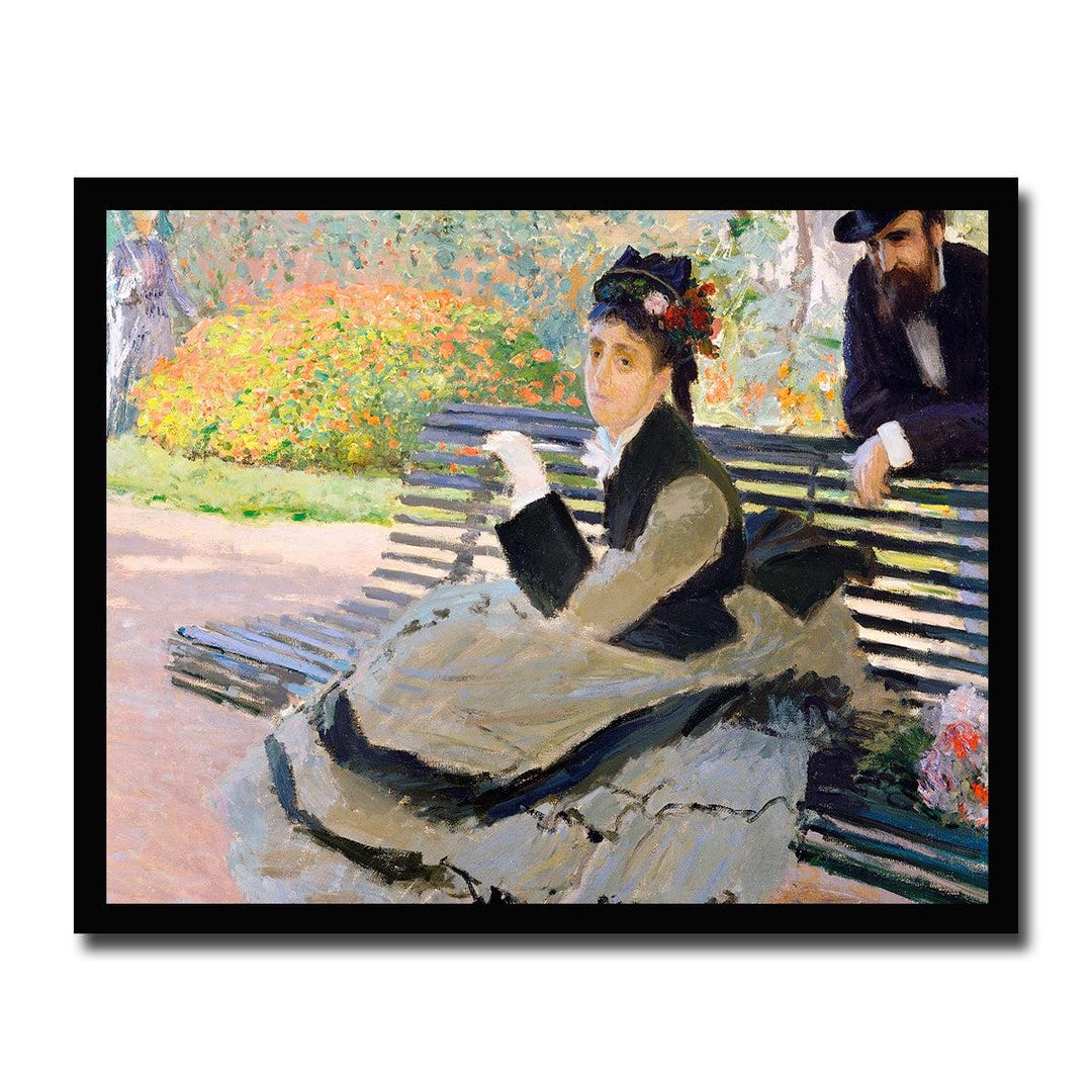 Camille Monet on a Garden Bench by Claude Monet- Buy Print Only or ...