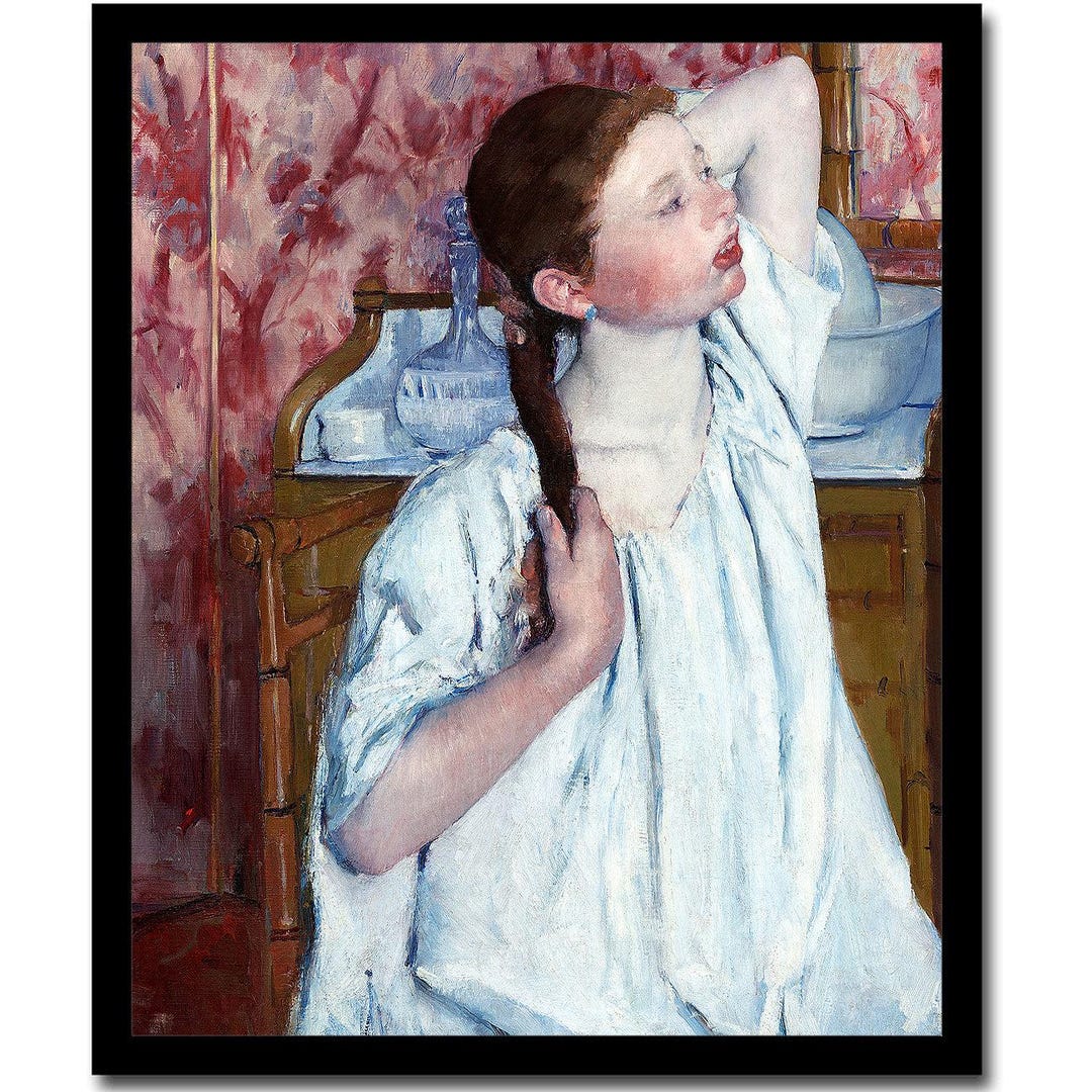 Girl Arranging Her Hair (1886) by Mary Cassatt - Buy Print Only or ...