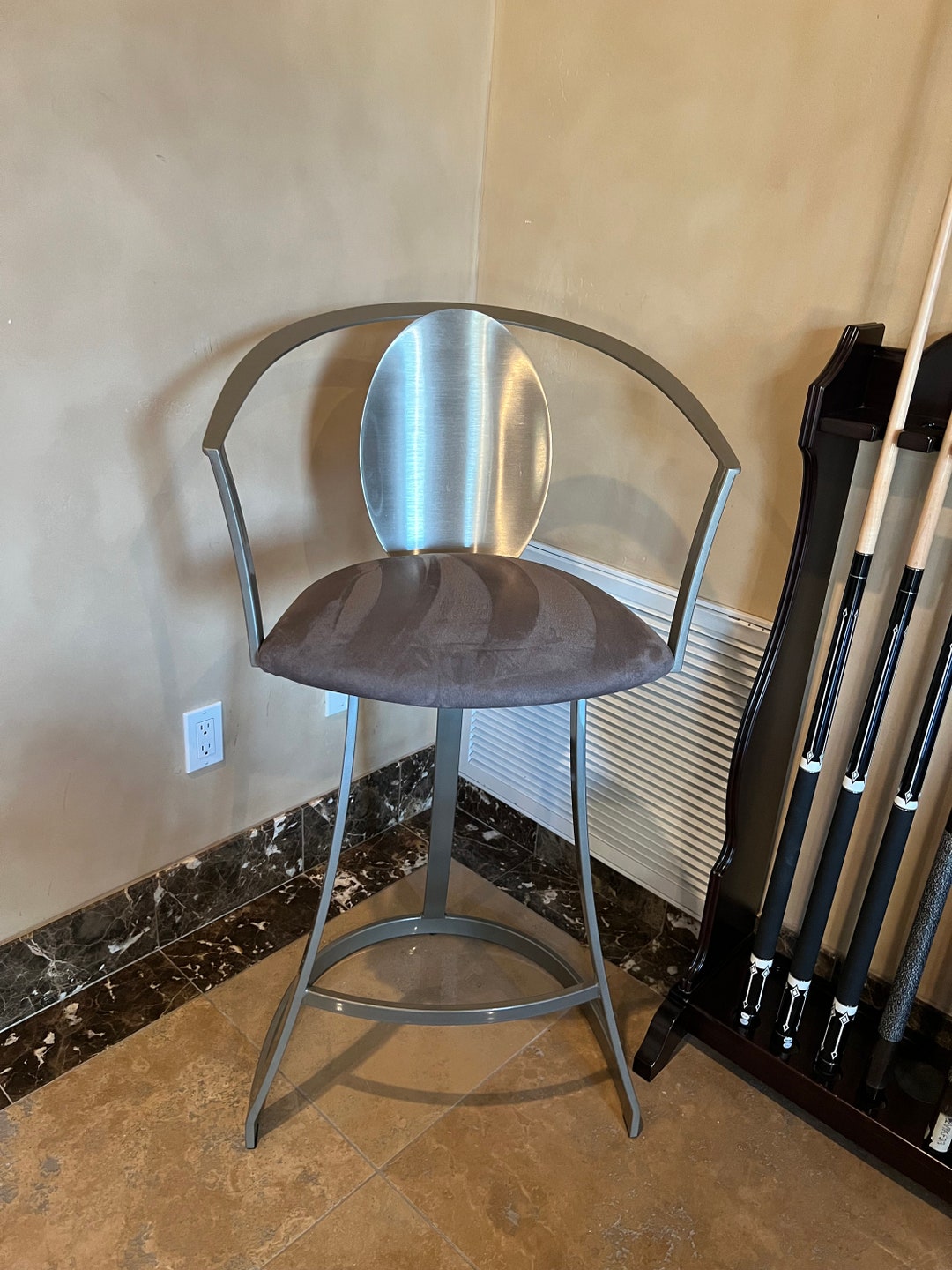 Contemporary Industrial Steel Bar Stool - Etsy