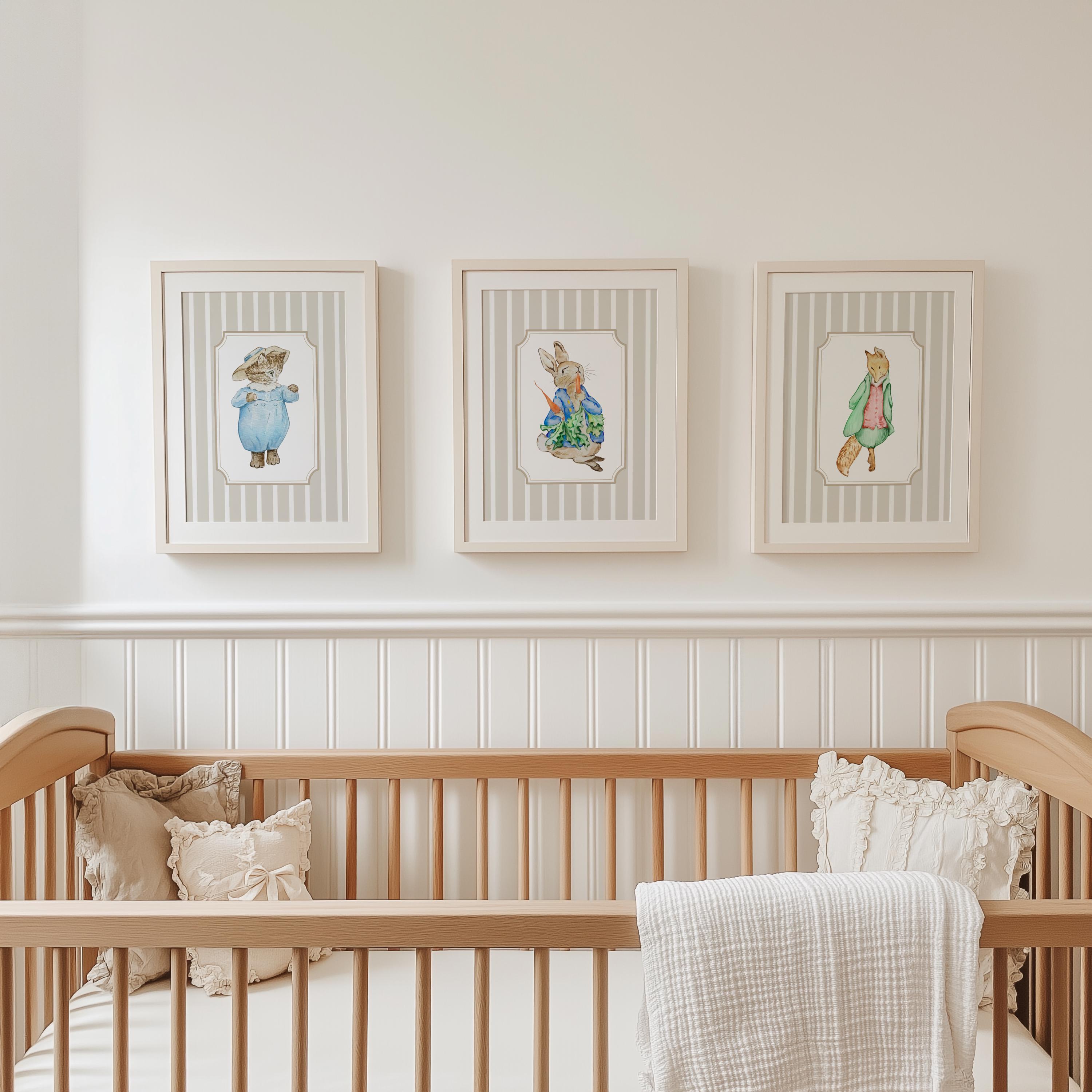 Peter Rabbit Nursery Prints, Beatrix Potter Gallery Wall Art, Playroom ...