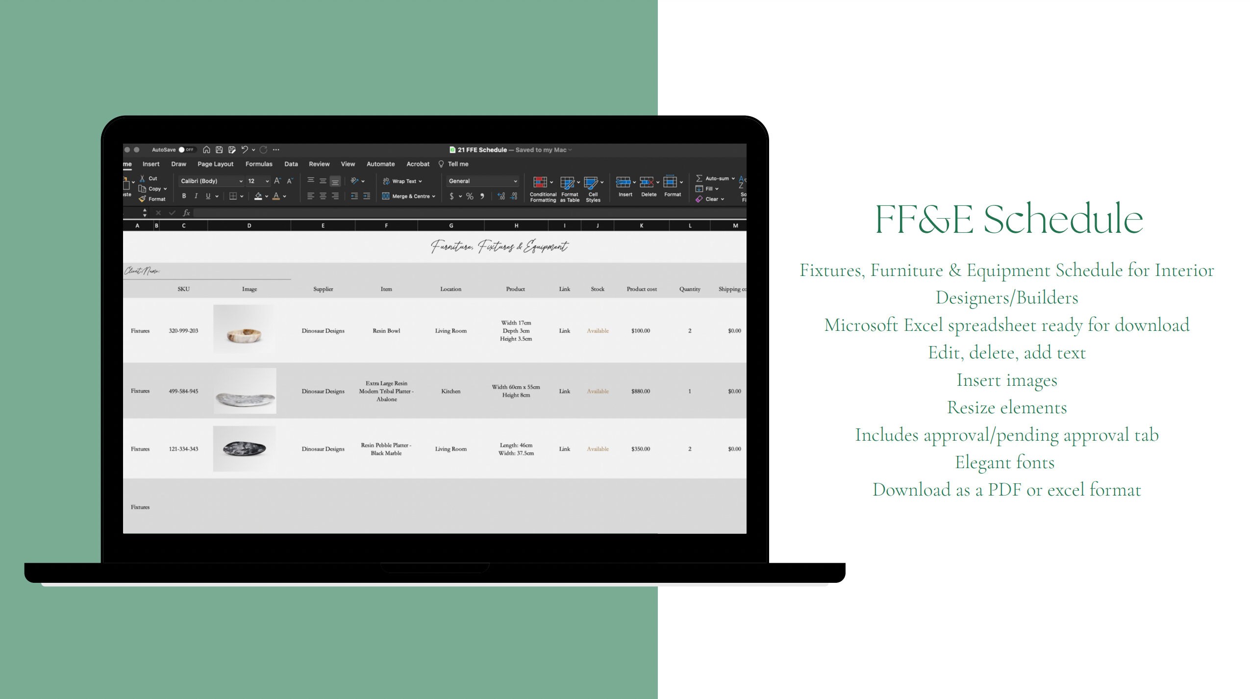 FF&E Schedule | Fittings, Fixtures and Equipment | Microsoft Excel ... FF&E Schedule | Fittings, Fixtures and Equipment | Microsoft Excel ...