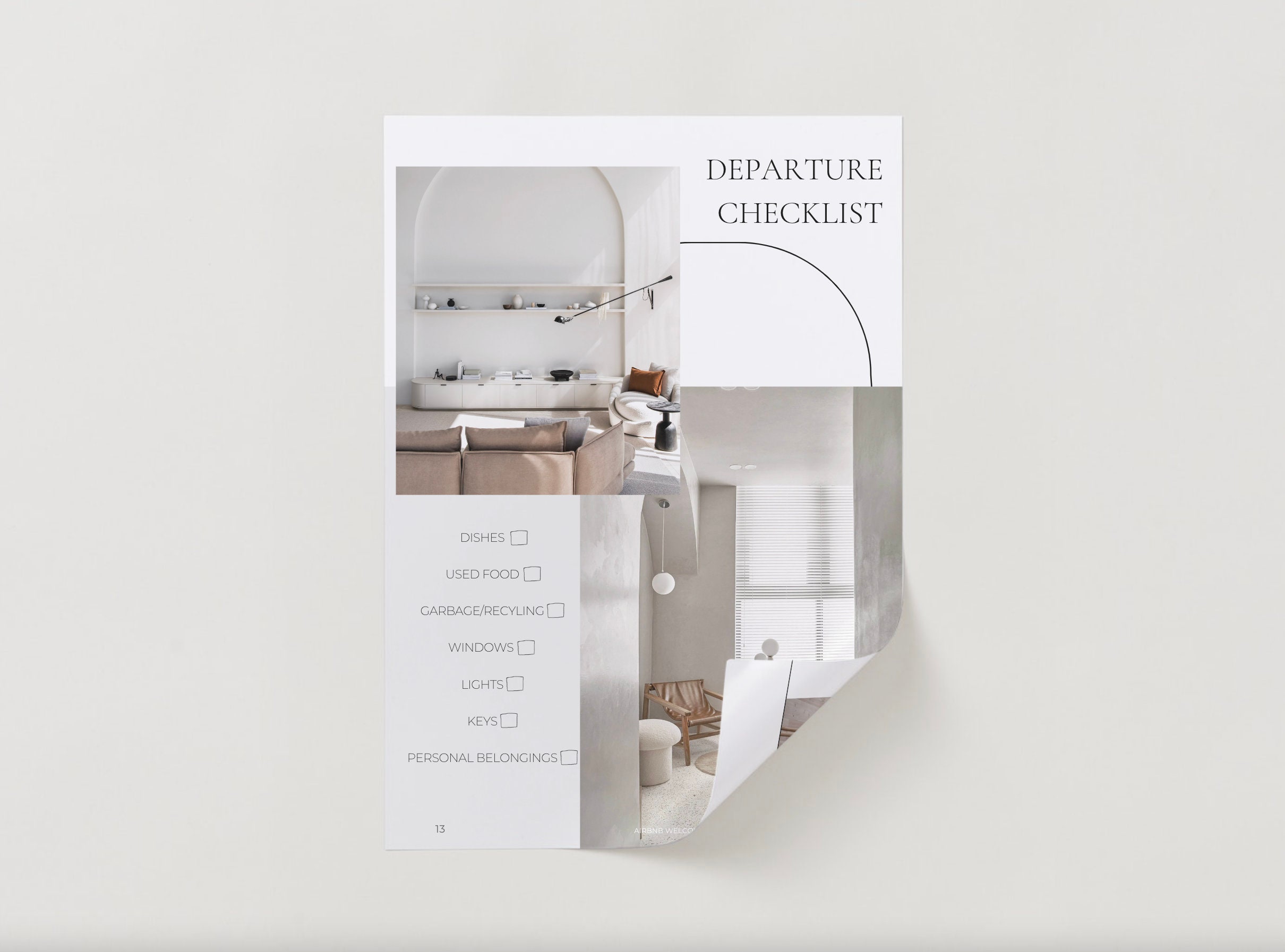 Airbnb Welcome Booklet Template - Aesthetic, Minimal - Guidebook ...