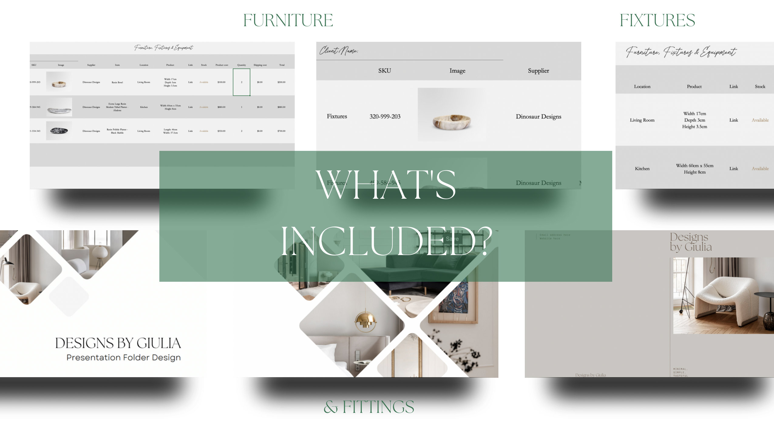 FF&E Schedule | Fittings, Fixtures and Equipment | Microsoft Excel ...
