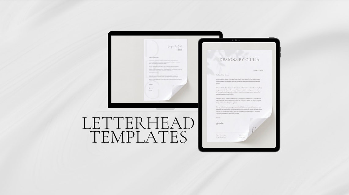 Editable Letterhead Template | Letter and A4 Sizes | Business ...
