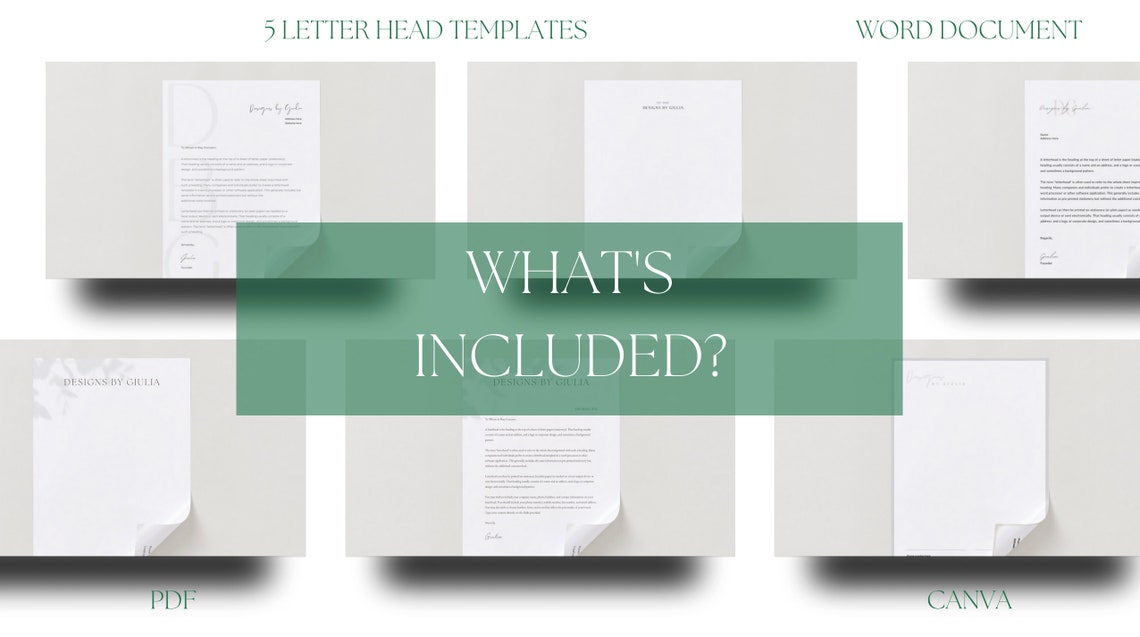 Editable Letterhead Template | Letter and A4 Sizes | Business ...