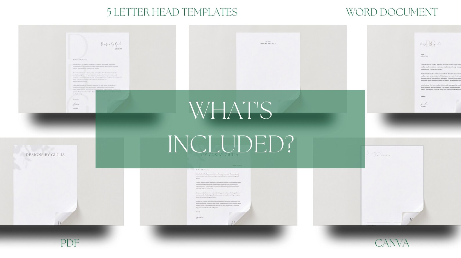 Editable Letterhead Template | Letter and A4 Sizes | Business ...