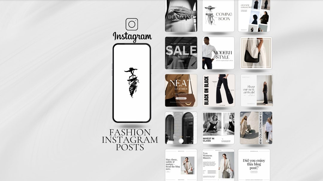 Fashion Instagram Post Templates | Luxury Social Media Designs (digital ...