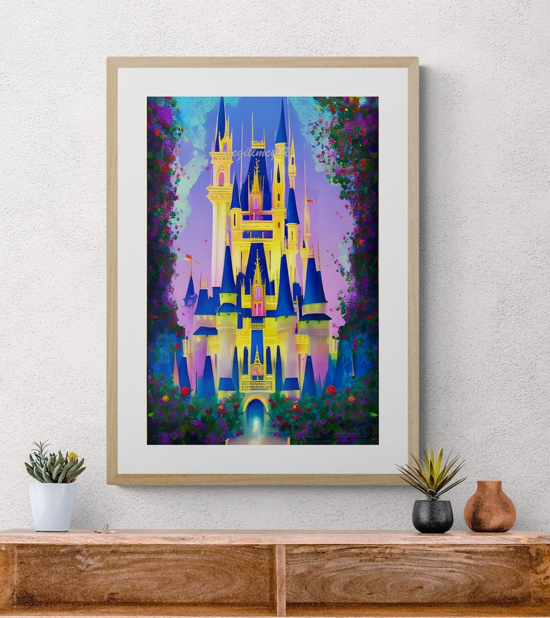 Cinderella Castle at the Magic Kingdom in Florida Mary Blair Style ...
