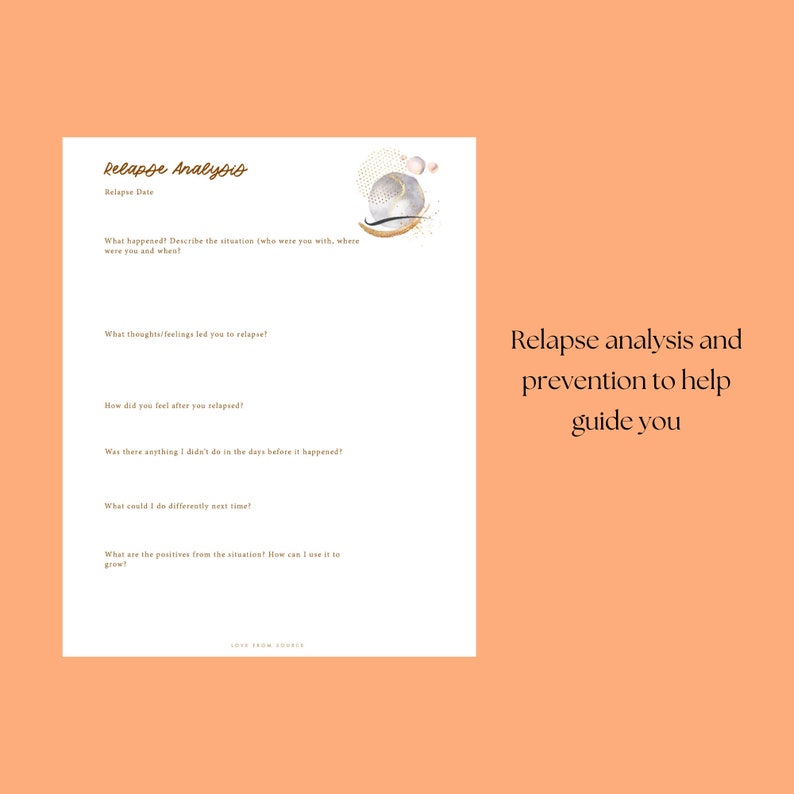 Printable Sobriety Journal, Addiction Recovery Worksheets, Daily ...