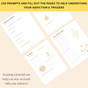 Printable Sobriety Journal, Addiction Recovery Worksheets, Daily ...