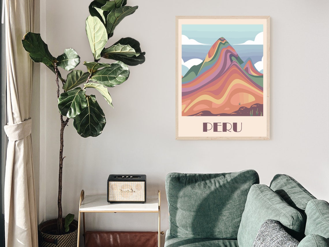 Vintage Peru South America Travel Poster Retro Wall Art Print for Home ...