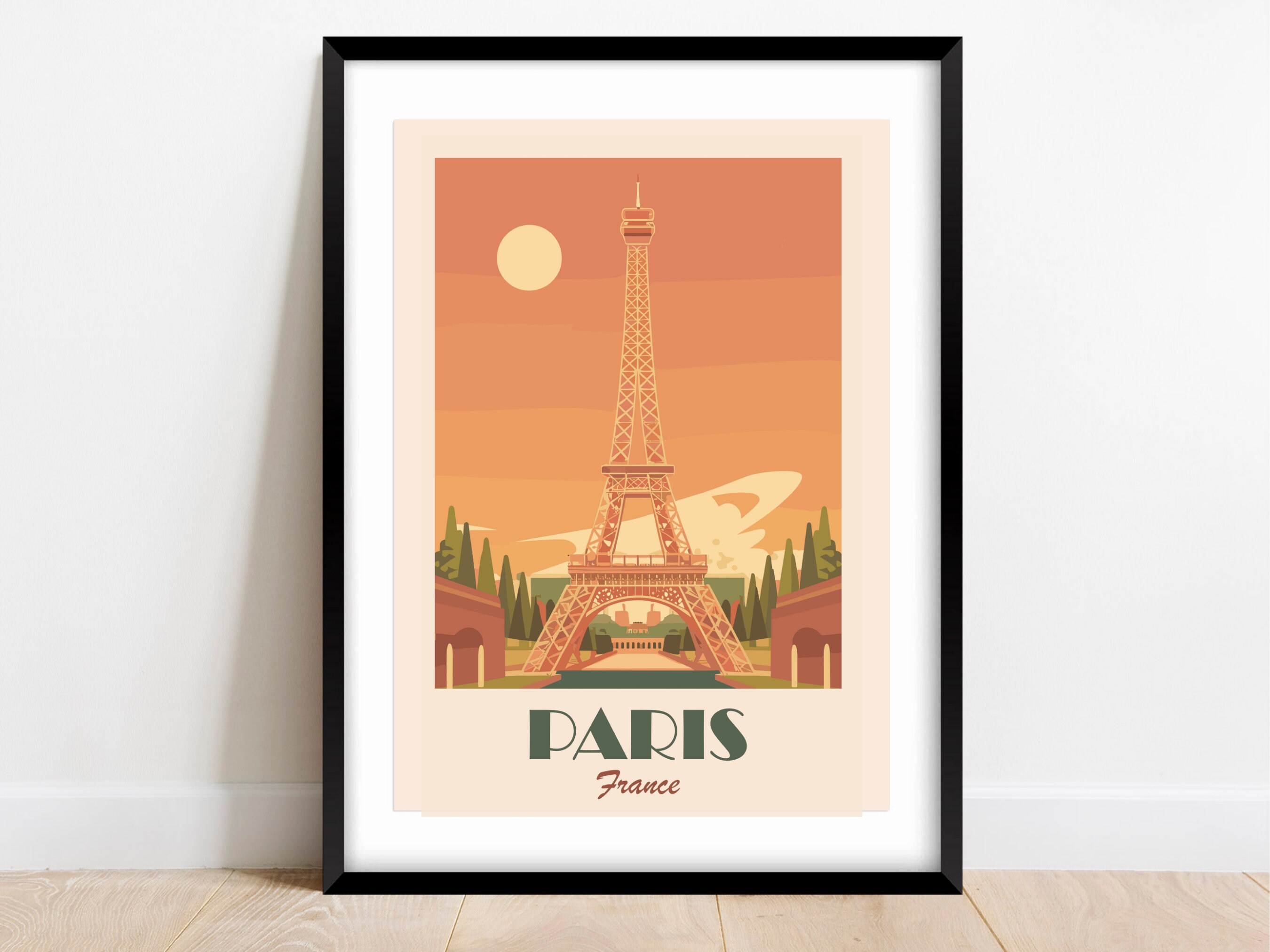Vintage Paris France Europe Travel Poster Retro Wall Art Print for Home ...