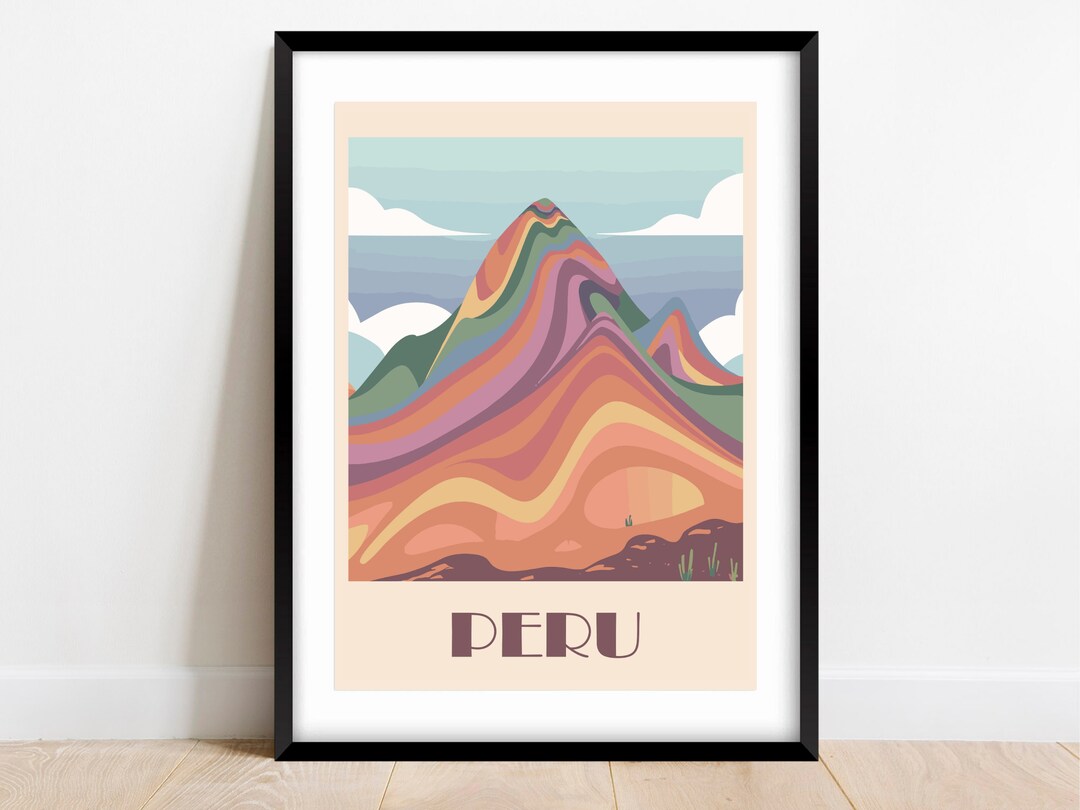 Vintage Peru South America Travel Poster Retro Wall Art Print for Home ...