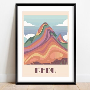 Vintage Peru South America Travel Poster Retro Wall Art Print for Home ...