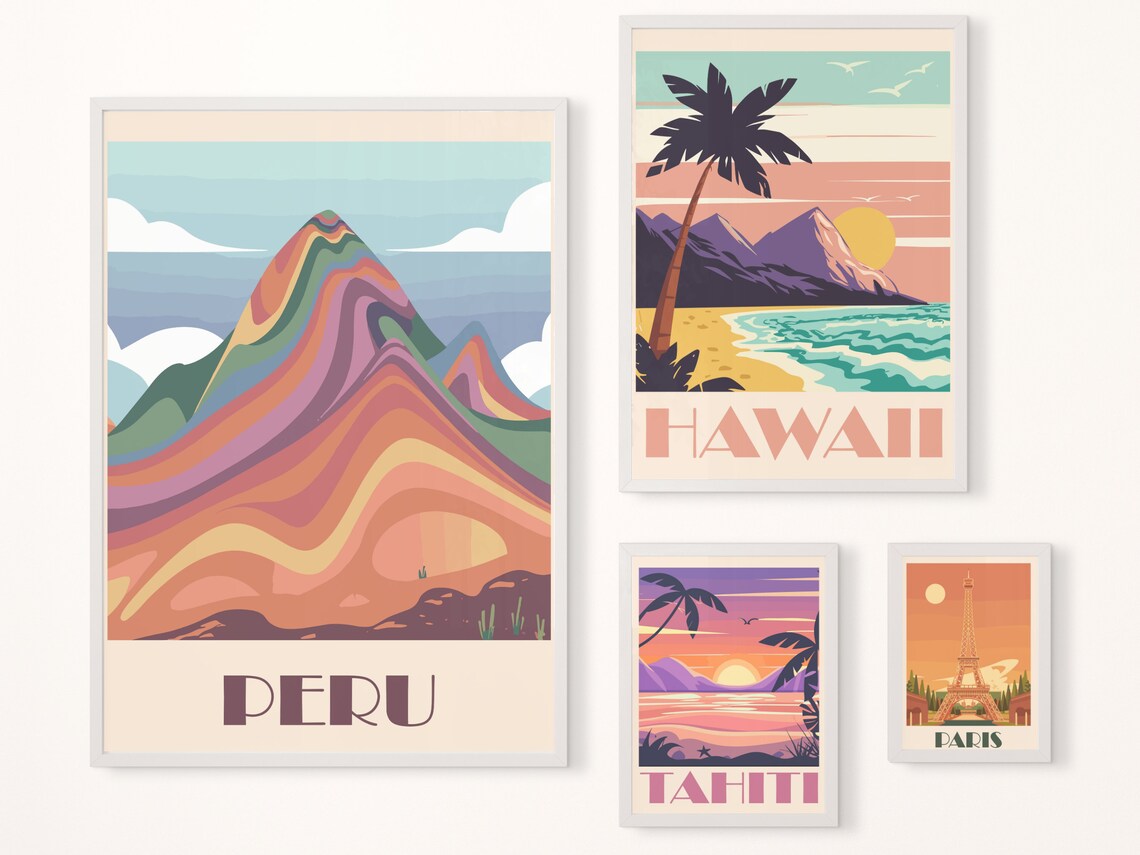 Vintage Peru South America Travel Poster Retro Wall Art Print for Home ...