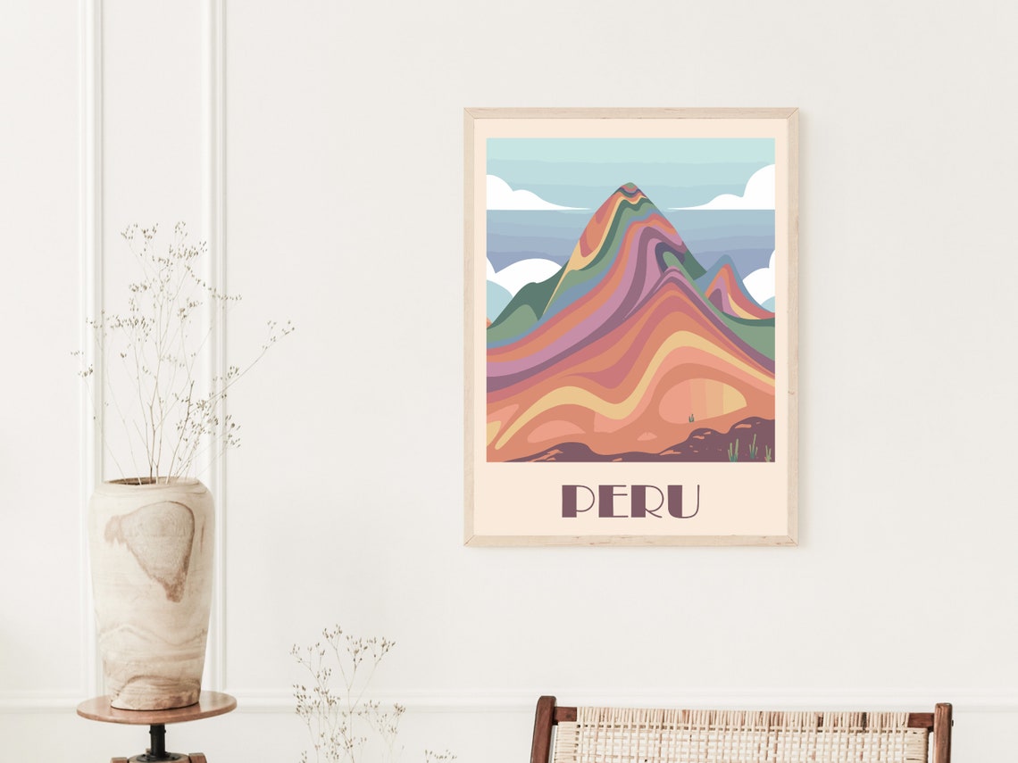 Vintage Peru South America Travel Poster Retro Wall Art Print for Home ...