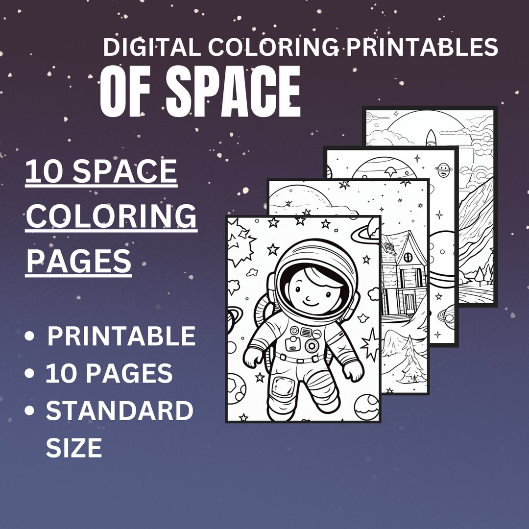 10 Space Coloring Pages for Kids | Astronauts, Planets, Rockets ...