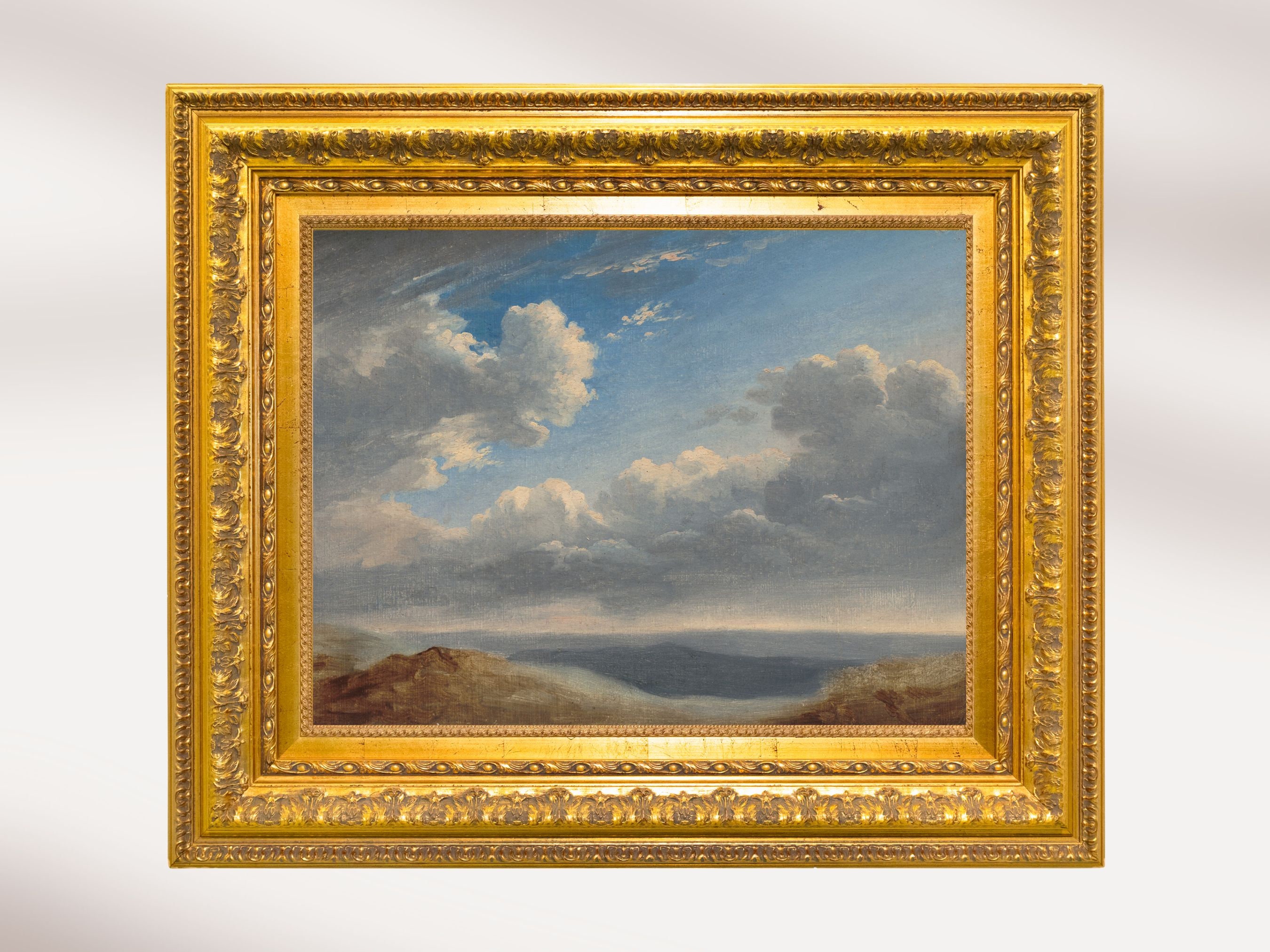 Vintage Cloud Painting, Neutral Cloud Painting, Printable Art Download ...